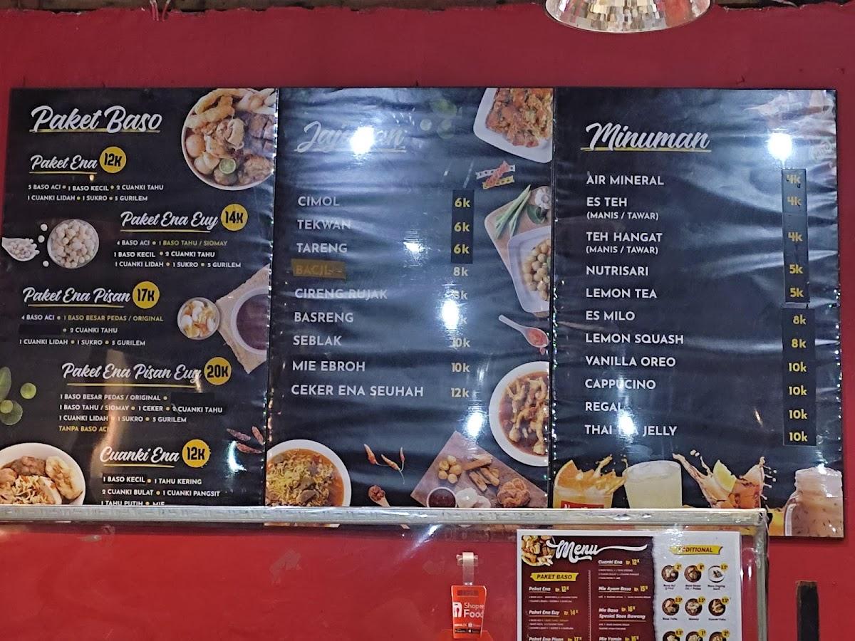 Carta del restaurante Baso Aci Ena UNY - Prasmanan, Sendangadi