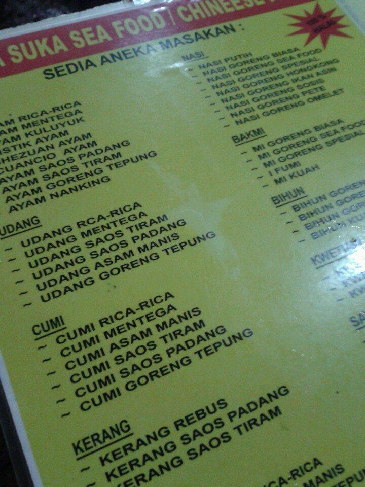 Carta del restaurante Pada Suka, Central Jakarta, Jl Mangga Besar XIII 128 Mangga Dua Selatan ...