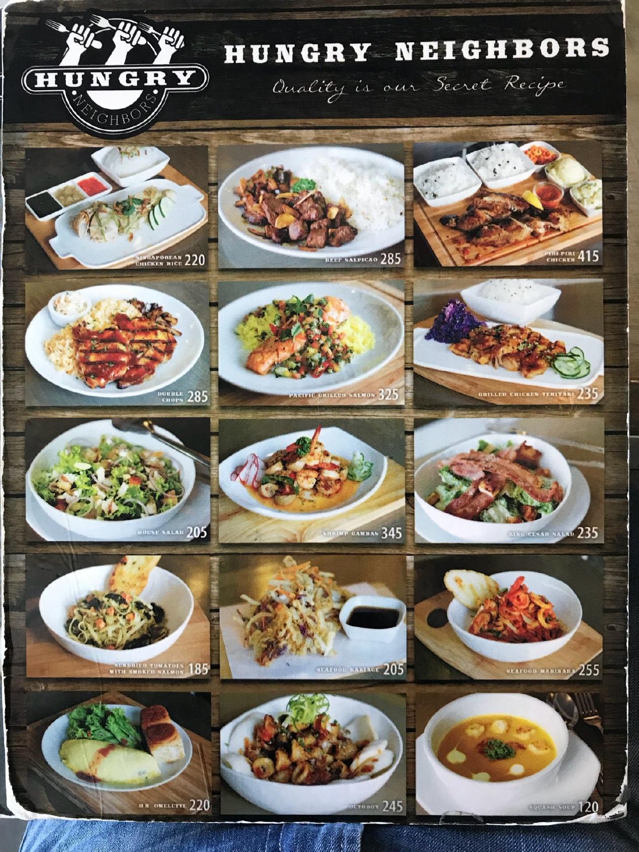 Menu at Hungry Neighbors fast food, Angeles, 4HHW+6JJ