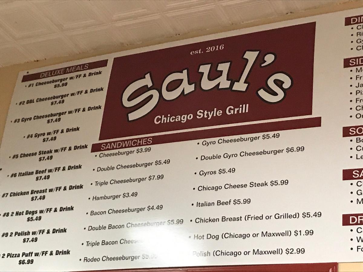 Carta de comida rápida Saul's Chicago Style Grill, East Chicago