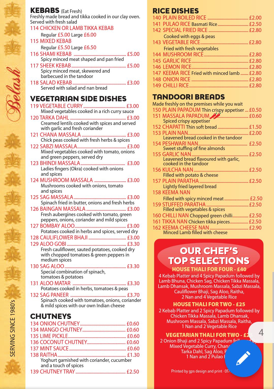 Menu at Belash Uplands Takeaway & Delivery fast food, Swansea