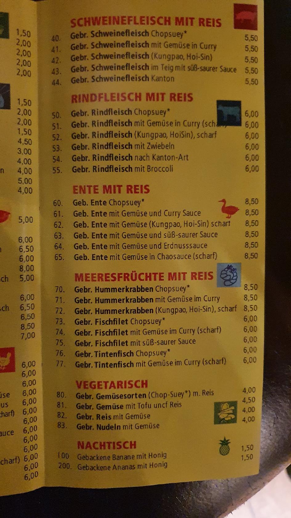 Menu at Asia Imbiss Annam pub & bar, Geseke