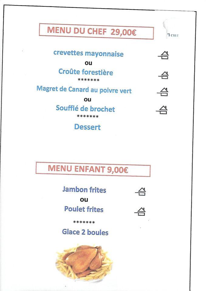 Menu au Hôtel Restaurant Le Bambi, Baume-les-Dames