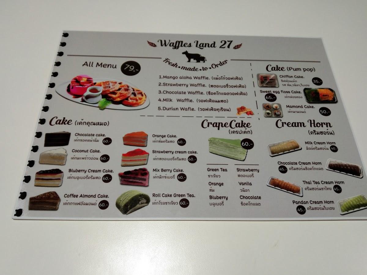 Menu at Thai-Denmark Milk Land cafe, Laem Chabang