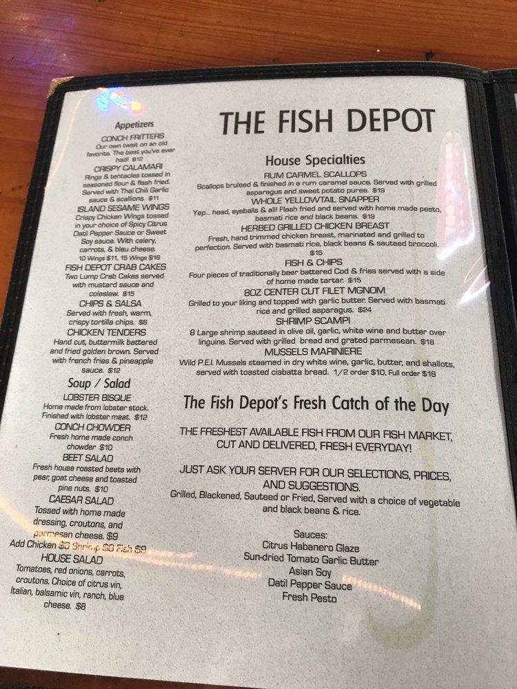 Menu at The Fish Depot Bar & Grill, Boynton Beach