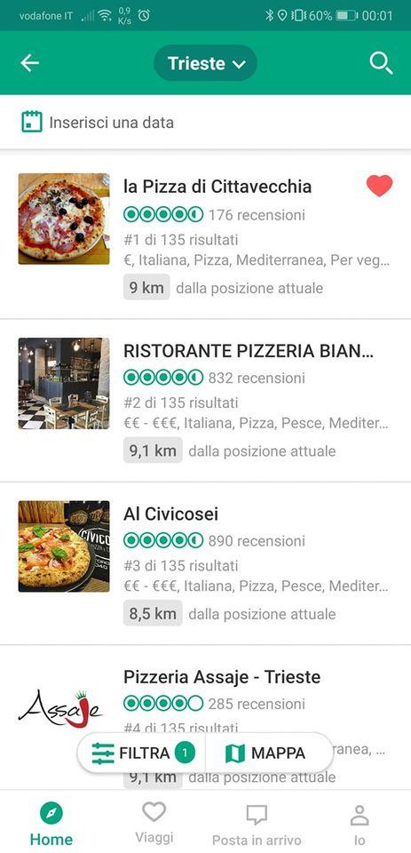 Menu at La Pizza di Cittavecchia Trieste pizzeria, Trieste
