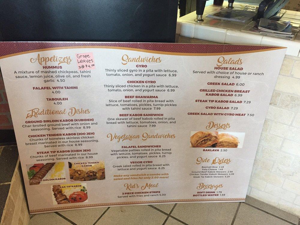Menu at Ali's Mediterranean restaurant, Bridgeport, Holiday Plaza ...
