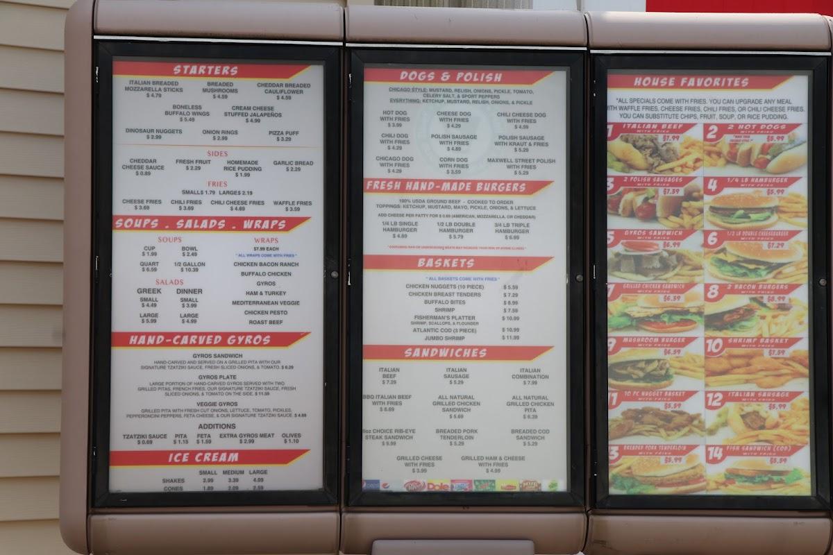 Menu at The Original George's Gyros Spot fast food, Chesterton