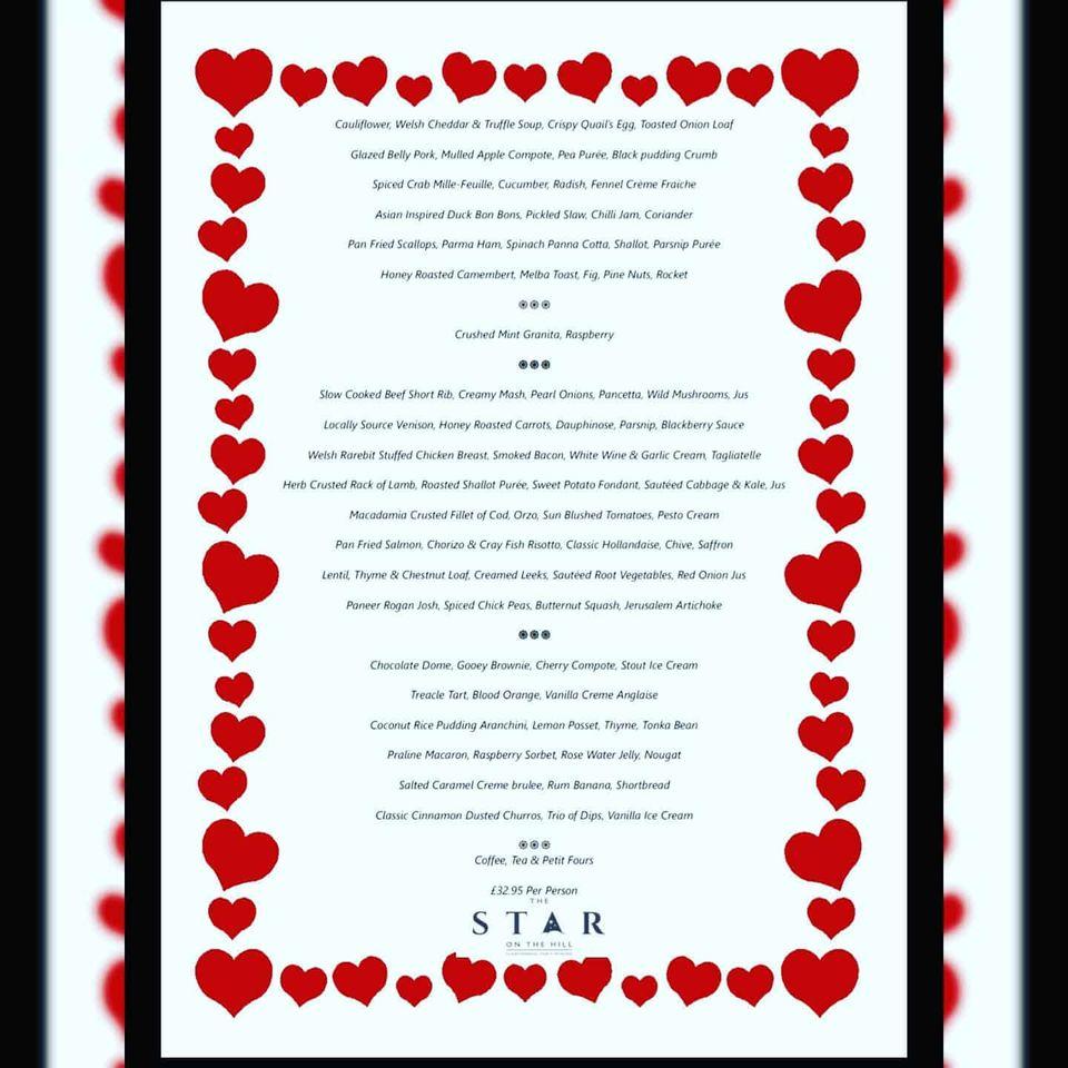 Menu at The Star on the Hill pub & bar, Llansoy