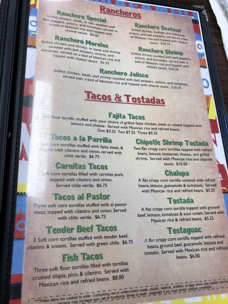 Menu at El Mexico Lindo Restaurante, Harrison