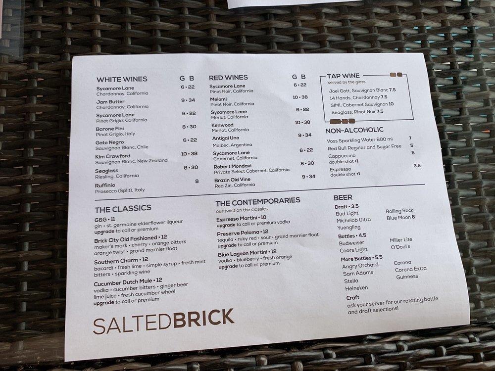 Menu at Salted Brick at Ocala Preserve pizzeria, Ocala, NW 55th Ave