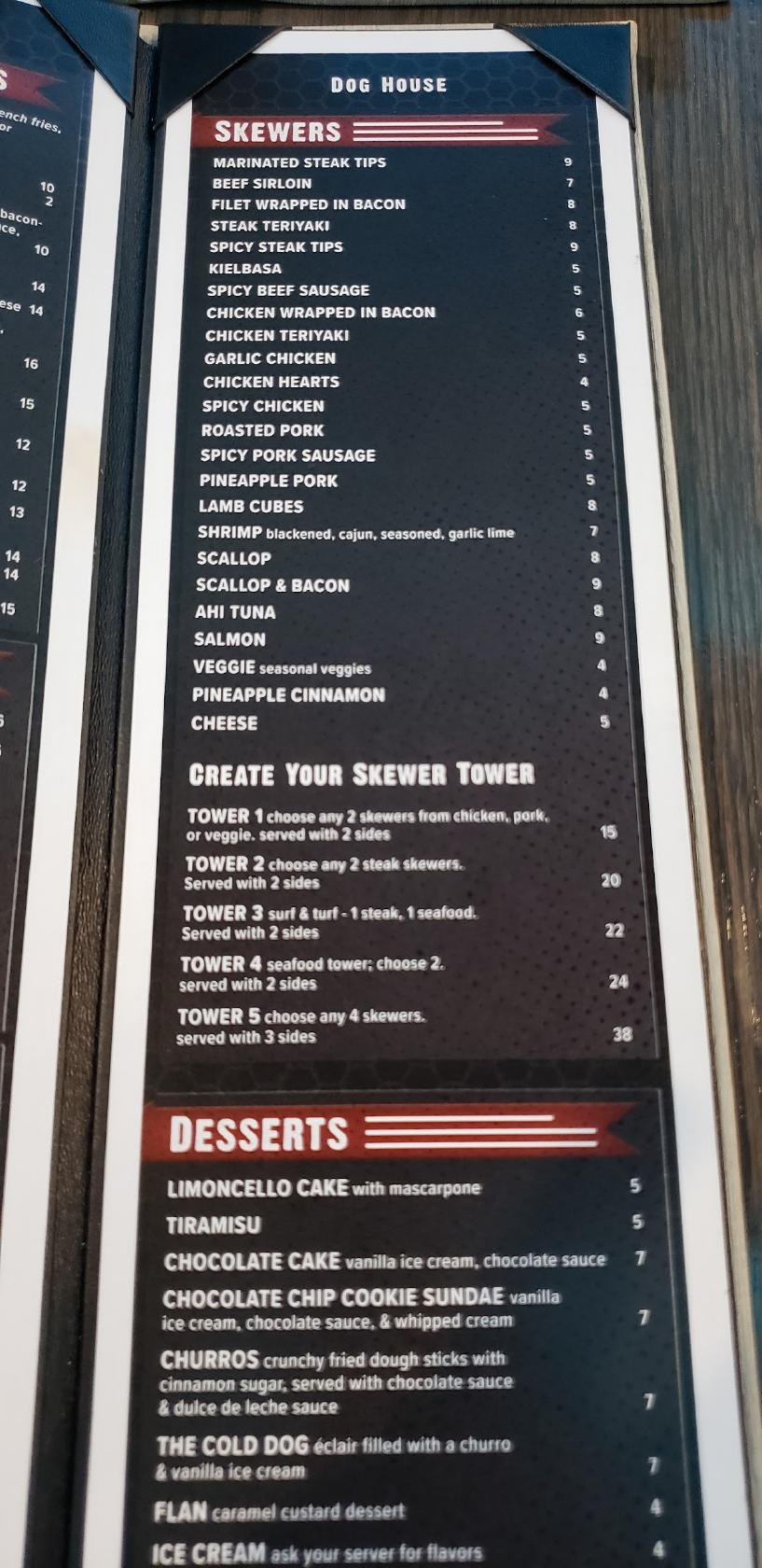 Menu at The Dog House Bar & Grill, Woburn