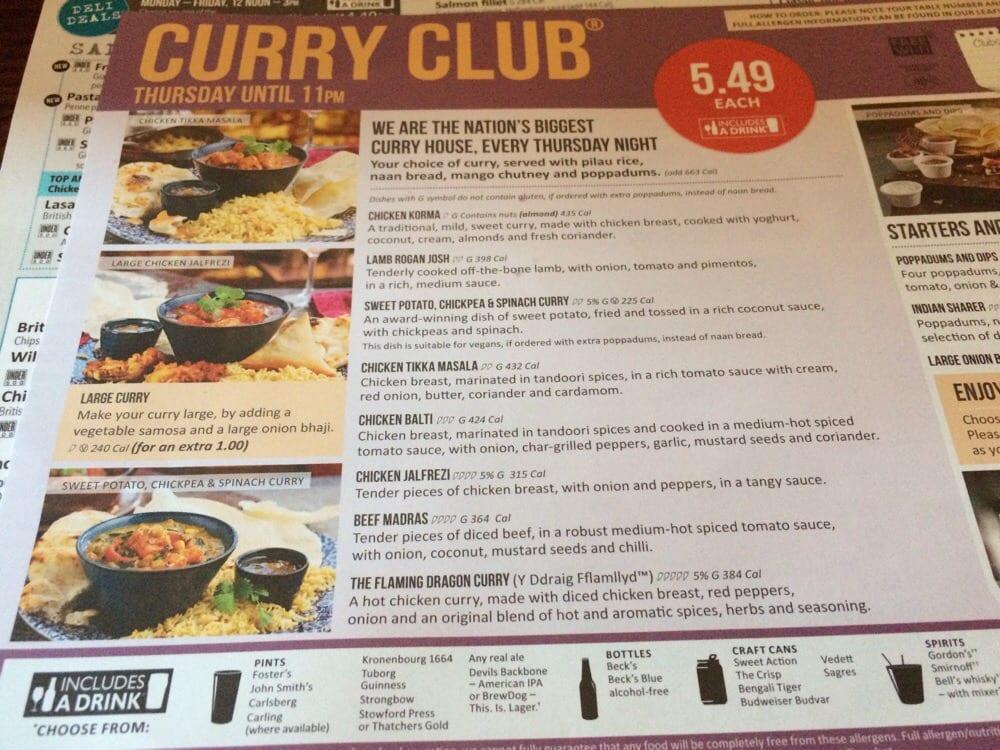 Menu at The Flying Standard - JD Wetherspoon pub & bar, Coventry