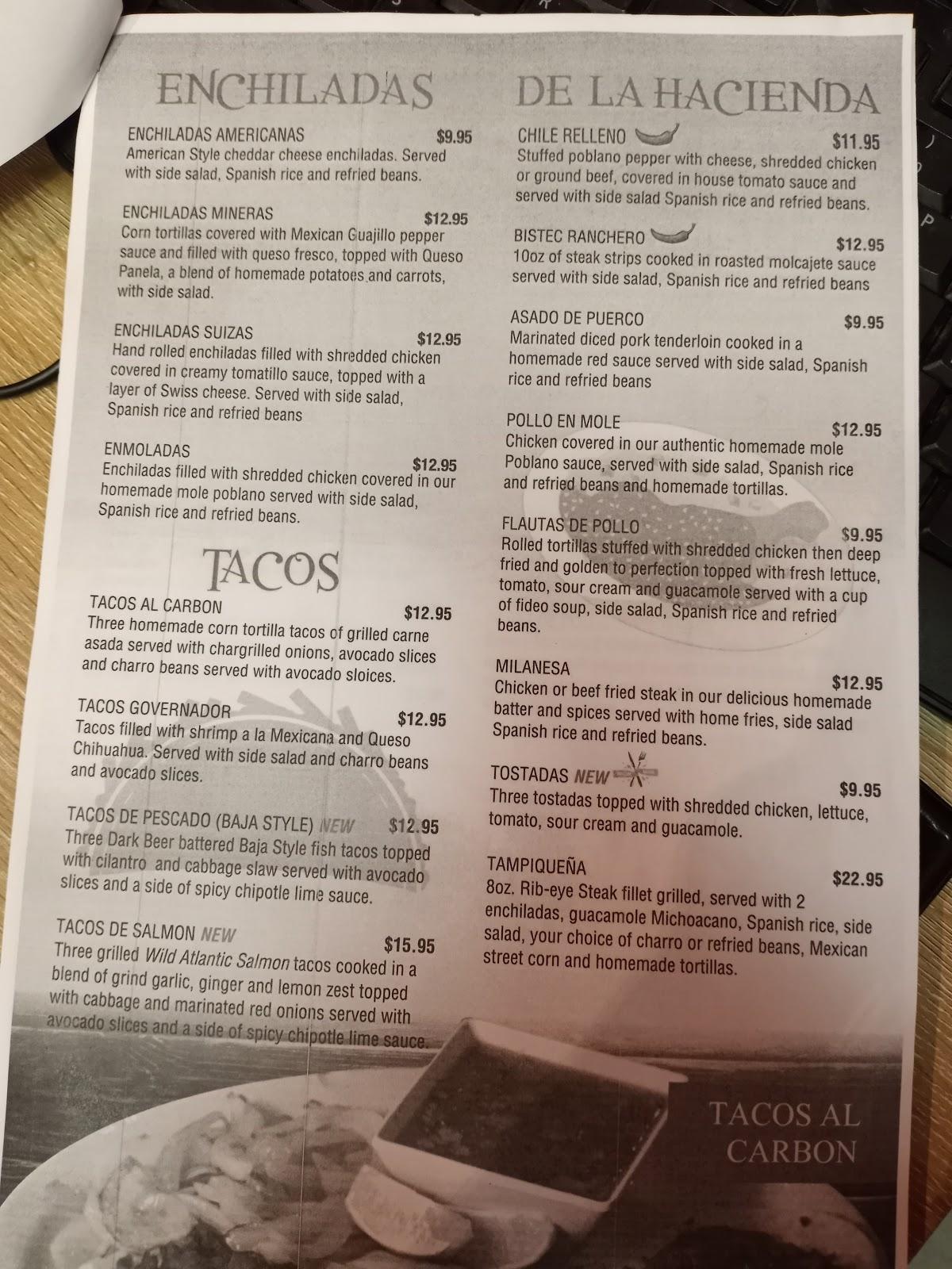 Menu at Mi Chula Restaurant #2, Edinburg