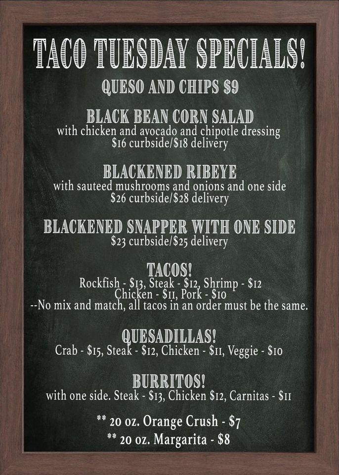 Menu at Old Bowie Town Grille pub & bar, Bowie