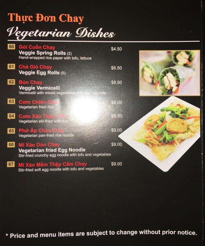 Menu at Simply Pho restaurant, Lake Forest