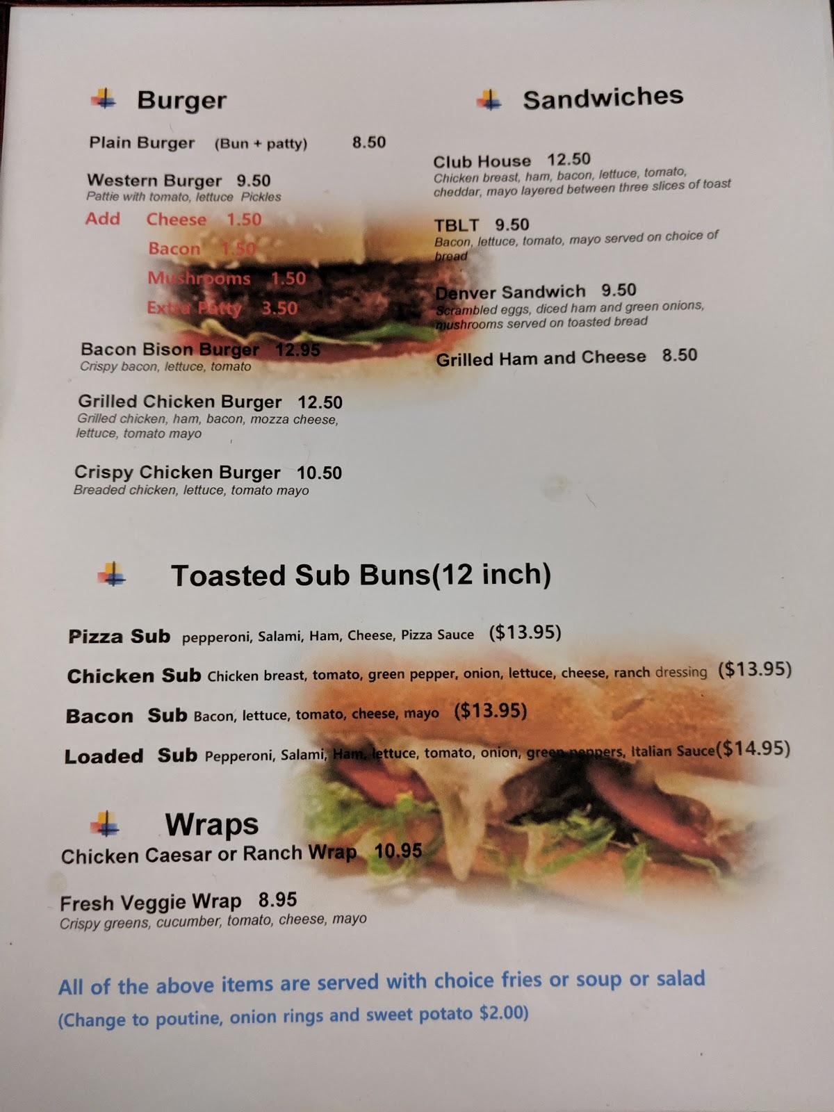 Menu at Watson Motor Inn Restaurant, Watson