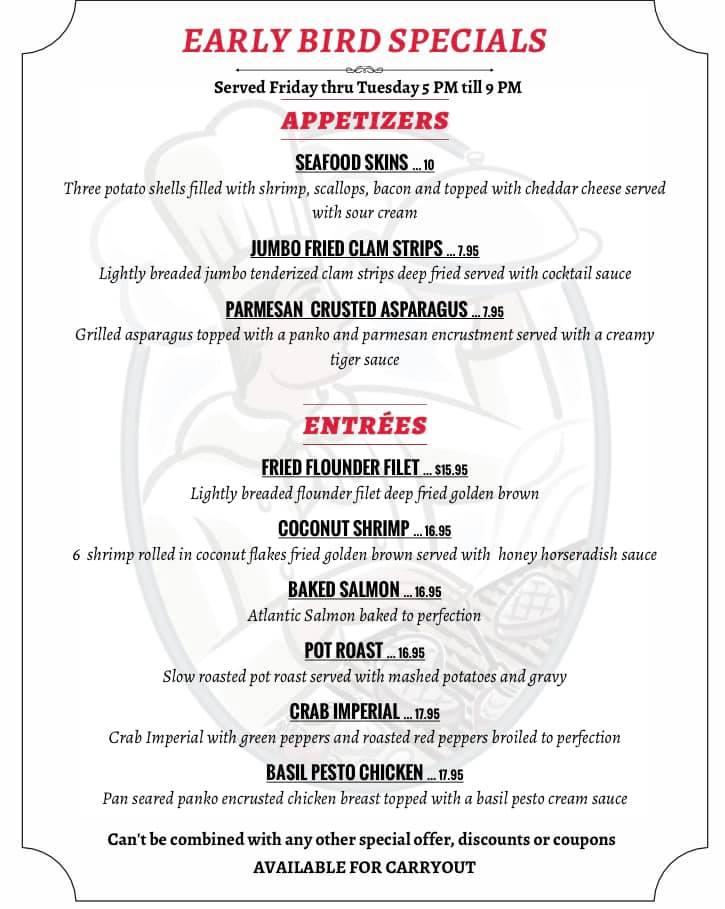 Menu at Captain's Table Restaurant and Bar, Ocean City