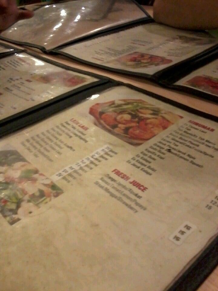 Menu at Taman Laut Jumbo Seafood Restaurant, Bogor, Jl. Raya Pajajaran ...