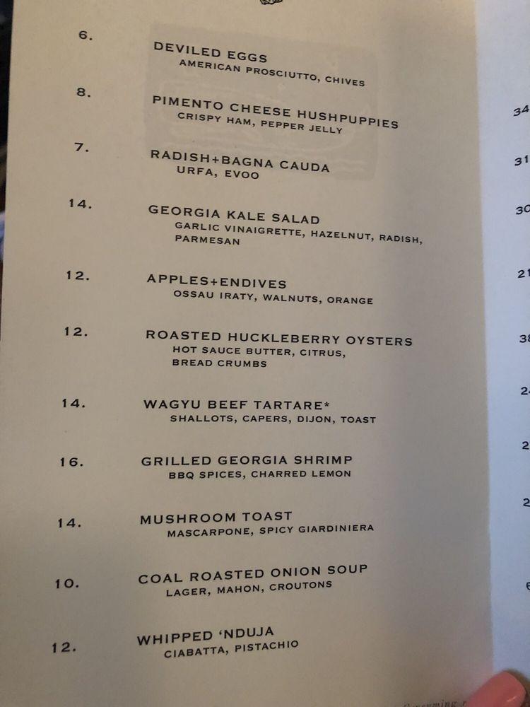 Menu at King + Duke restaurant, Atlanta, PEACHTREE RD NW at