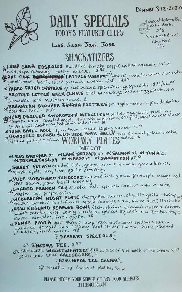 Menu at Maxi's Lineup pub & bar, Jupiter, 103 S US Highway 1 Ste D3
