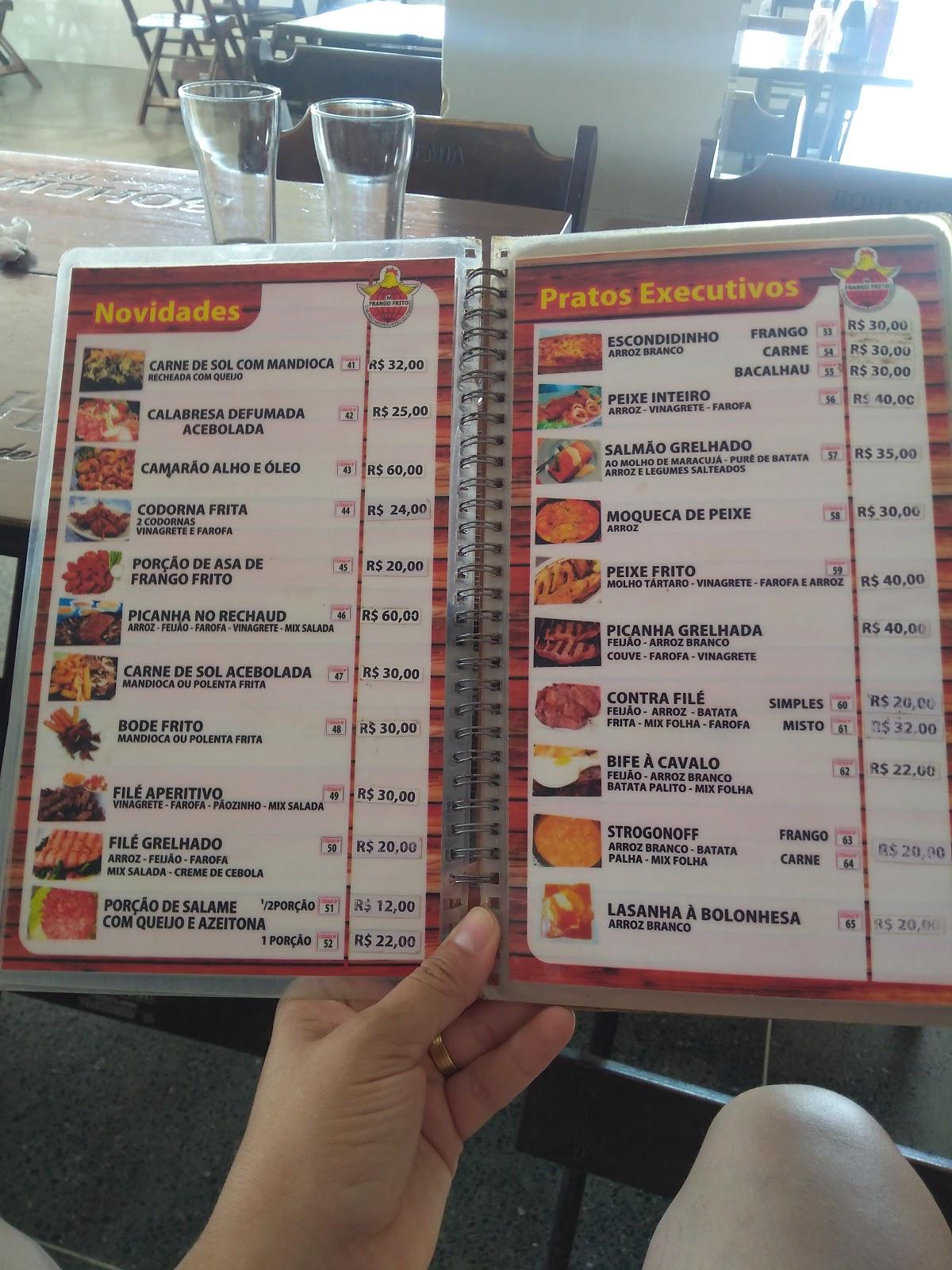 Menu at Frango Frito Irecê restaurant, Irecê