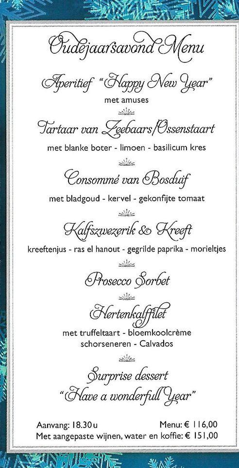Menu at Mistral, Stekene