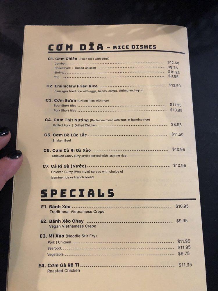 Menu at Pho Real restaurant, Enumclaw