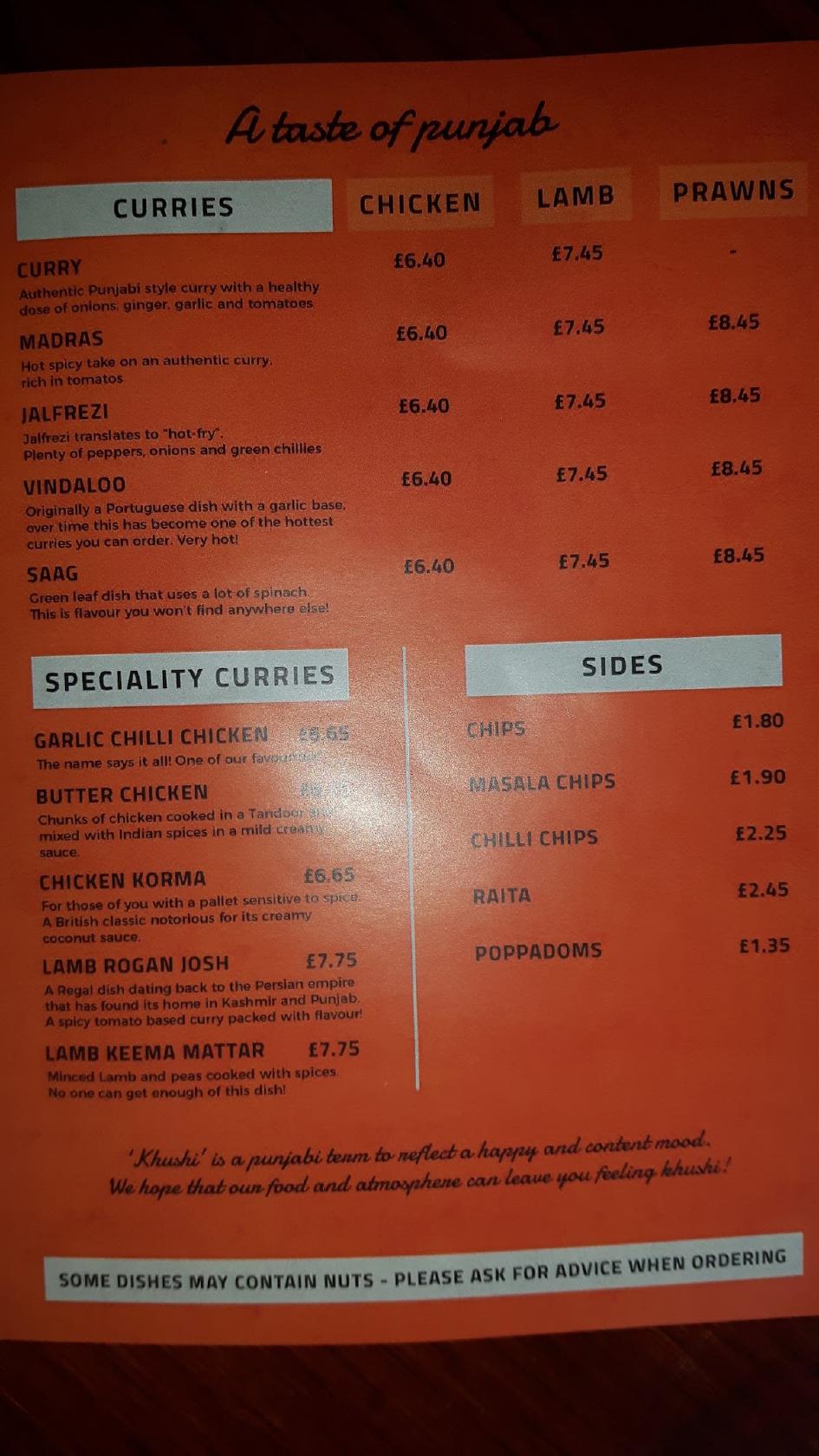 Menu at The Hub Pub, Coventry, 90-98 Wheelwright Ln