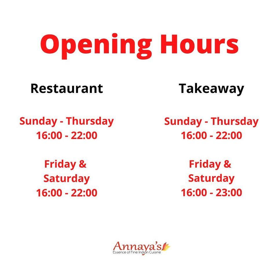 Menu at Annaya's Indian - Helensburgh restaurant, Helensburgh