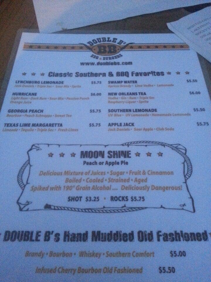 Carta de Double B's MKE-Style BBQ, West Allis