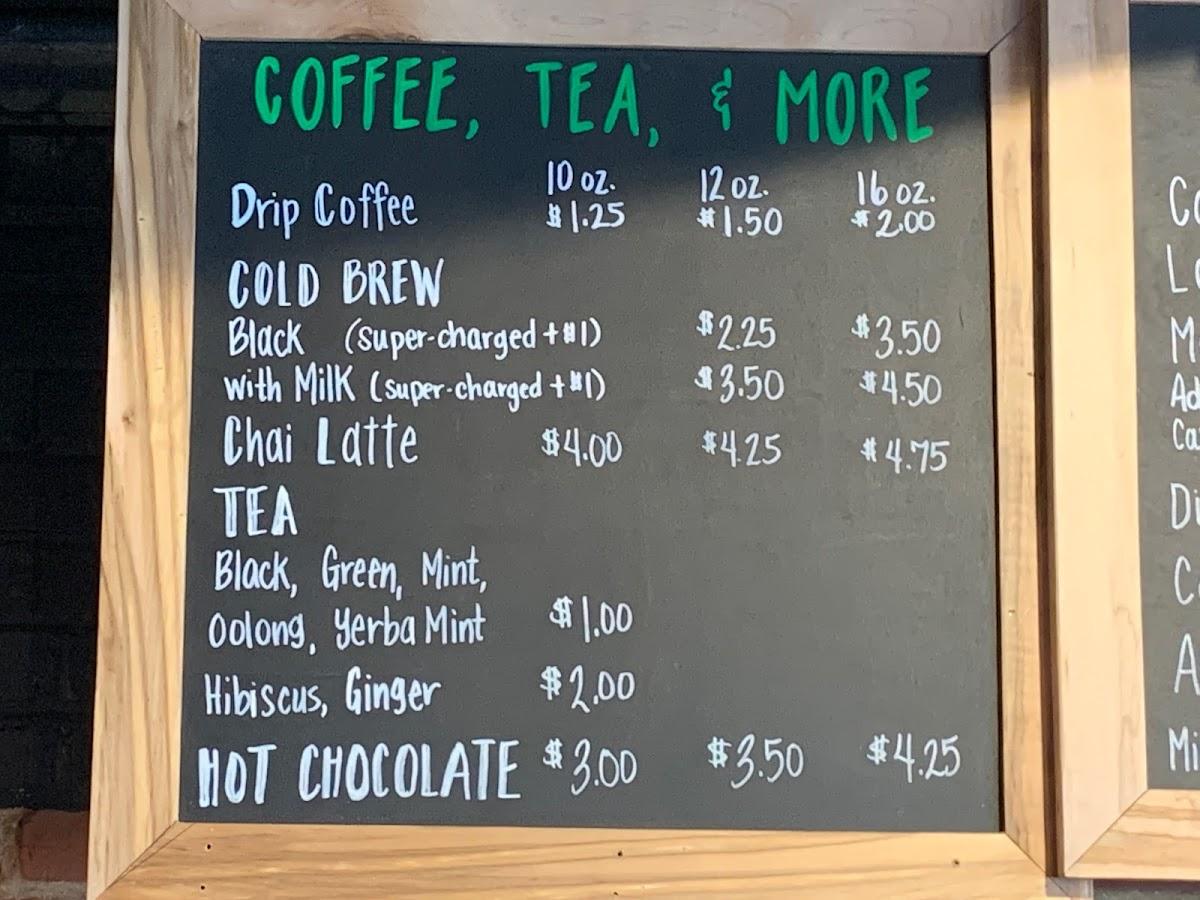 Menu at Twisted Pear Taproom & Coffee House, Forest City