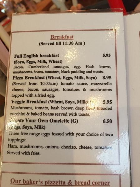 Menu at Dolce Cafe Bolton, Bolton, 393 Blackburn Rd