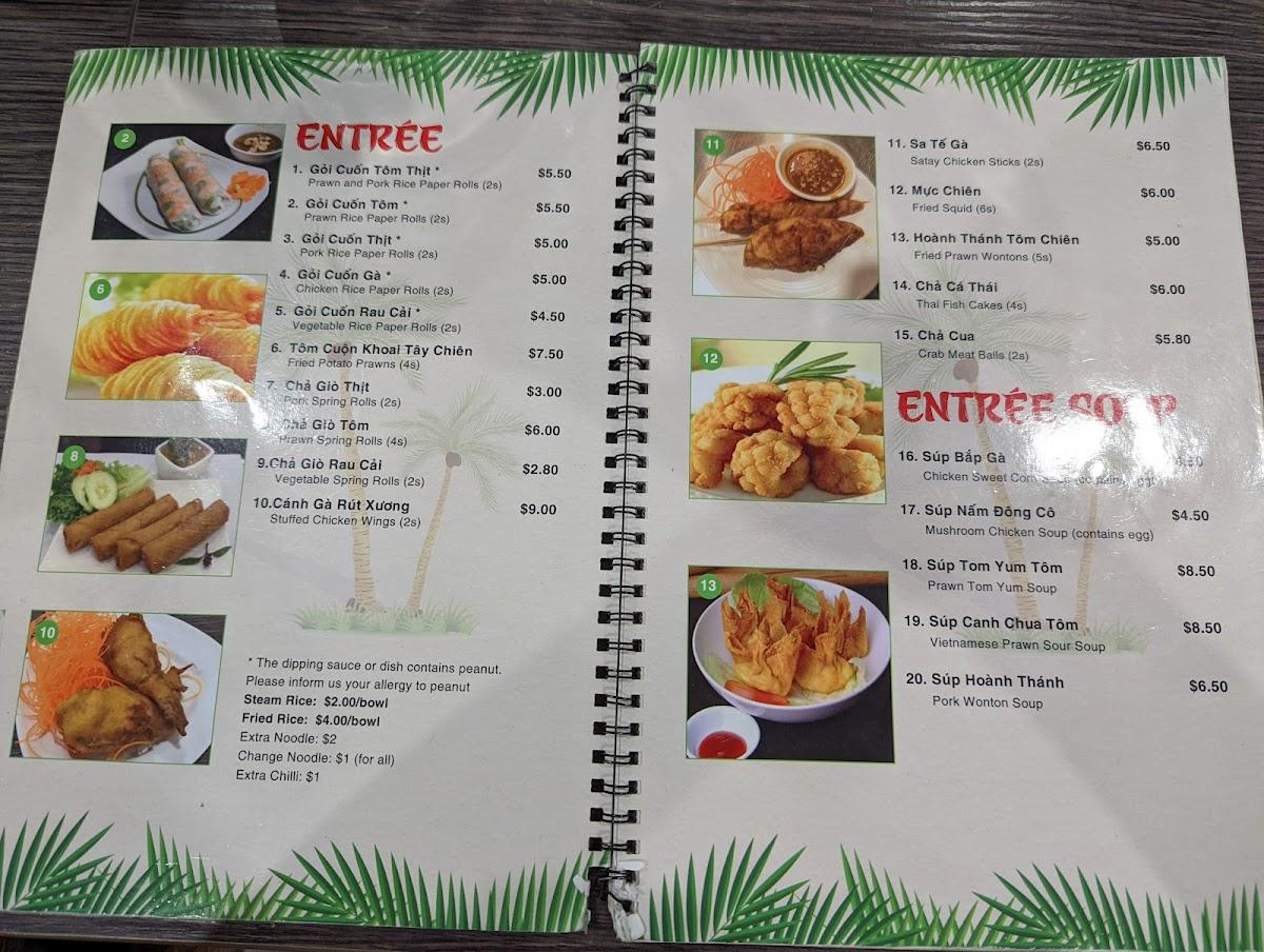 Menu at Hủ Tiếu Mì BẾN TRE restaurant, Morley