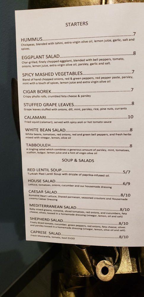 Menu at Meze Mediterranean Grill restaurant, Sun Prairie