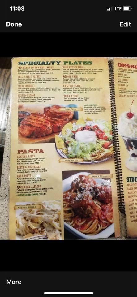 Menu at Black Stallion Steak House Restaurant, Monticello