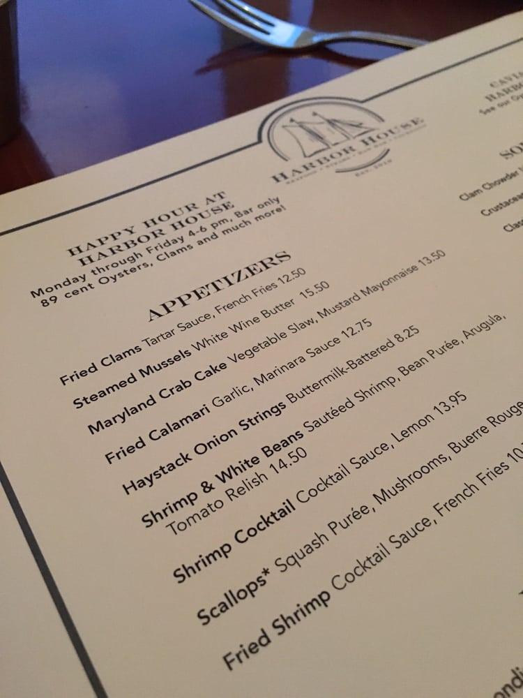 Menu at Harbor House restaurant, Milwaukee