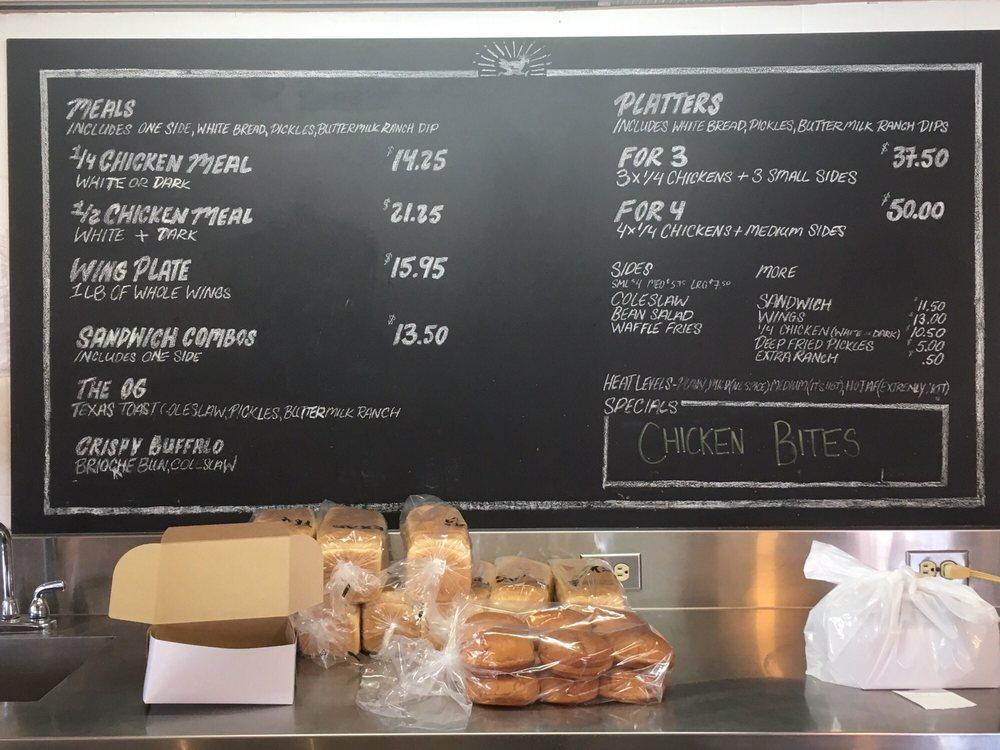Menu at Chica's Chicken, Toronto, Dundas St W