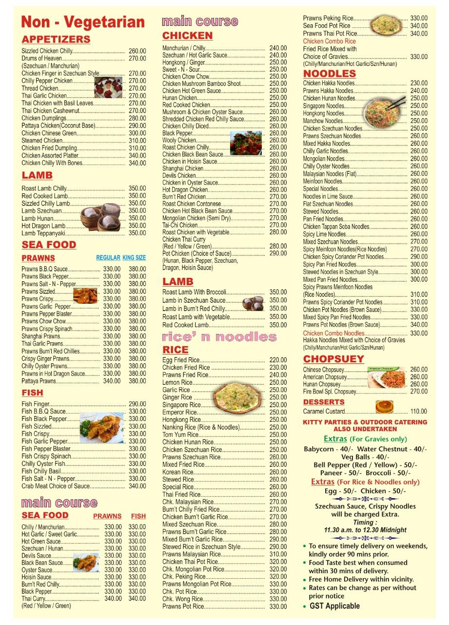 Menu at Fire Bowl Malad, Mumbai, Shop 2