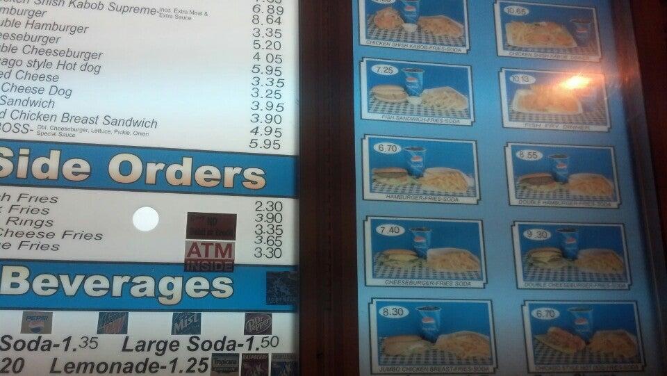 Menu at Golden Gyros restaurant, Milwaukee