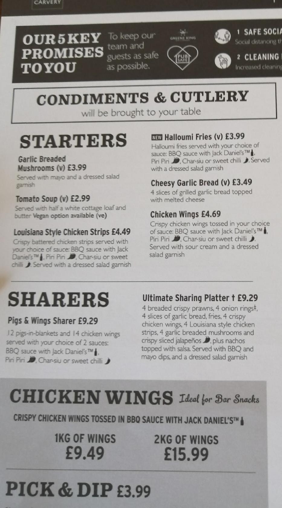 Menu at Quantock, Greene King Pub & Carvery, Bridgwater