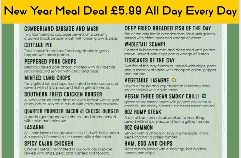 Menu at The Man At Arms pub & bar, Lutterworth