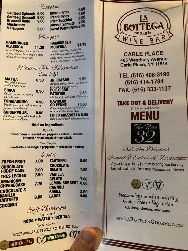 Menu at Cafe Mauro, Carle Place