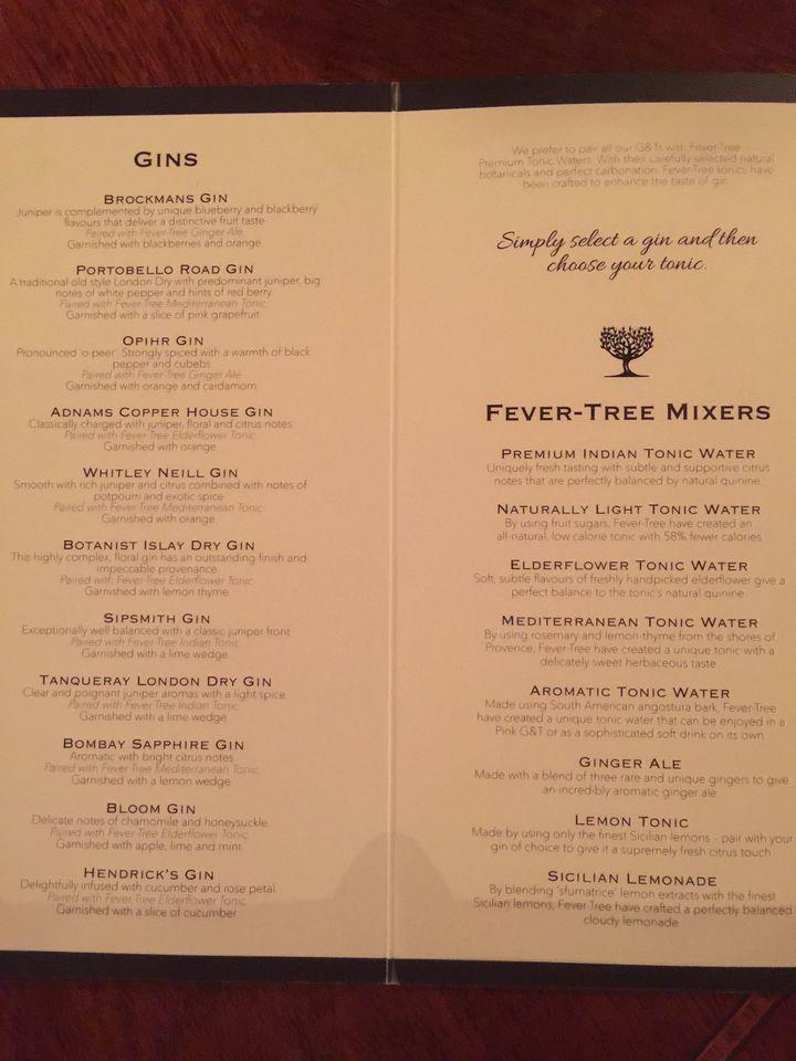 Menu at White Swan pub & bar, Derby, White Swan Inn