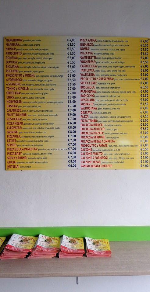 Menu at Pizzeria & Kebab Cleopatra3 di Mehmood Qaiser, Fumo