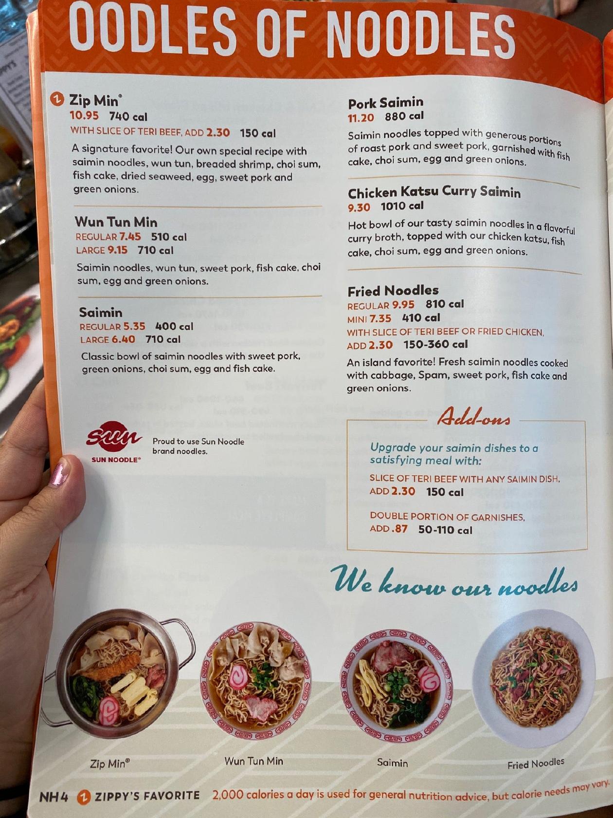 Menu at Zippy's Pearl City fast food, Pearl City, 806 Kamehameha Hwy