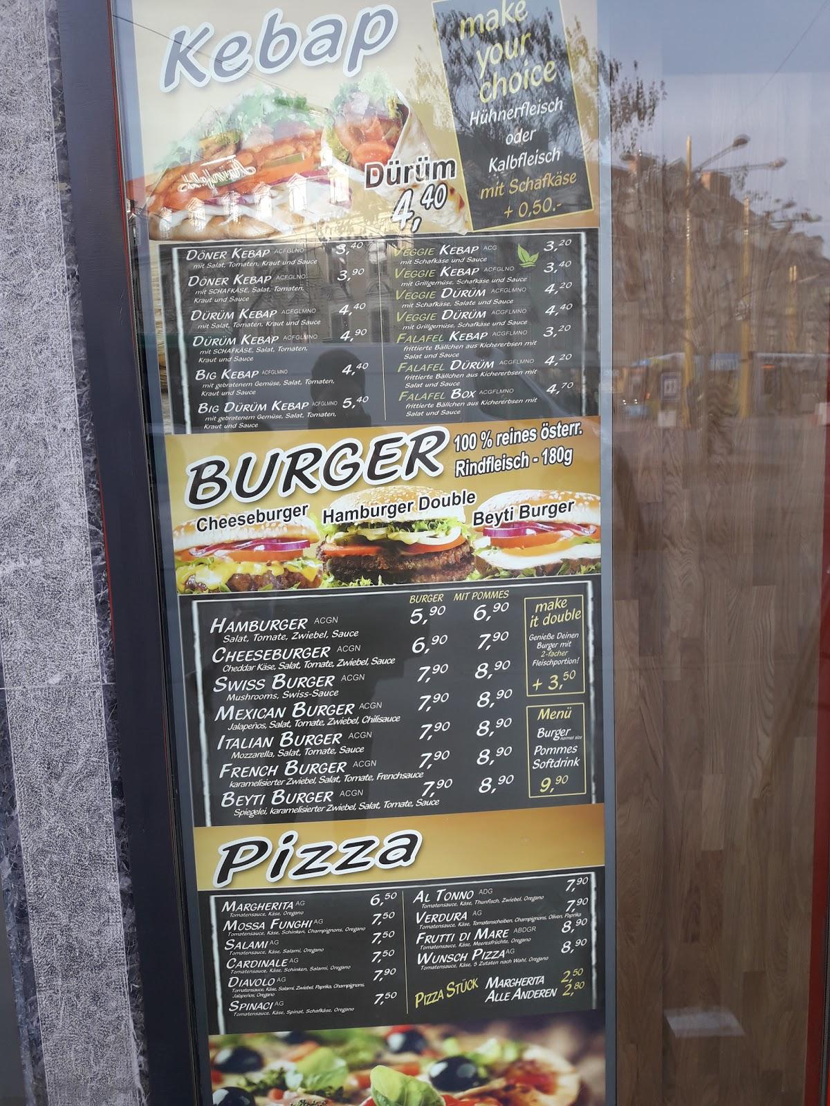 Speisekarte von Restaurant Beyti Grillhaus, Graz, Jakominipl. 22