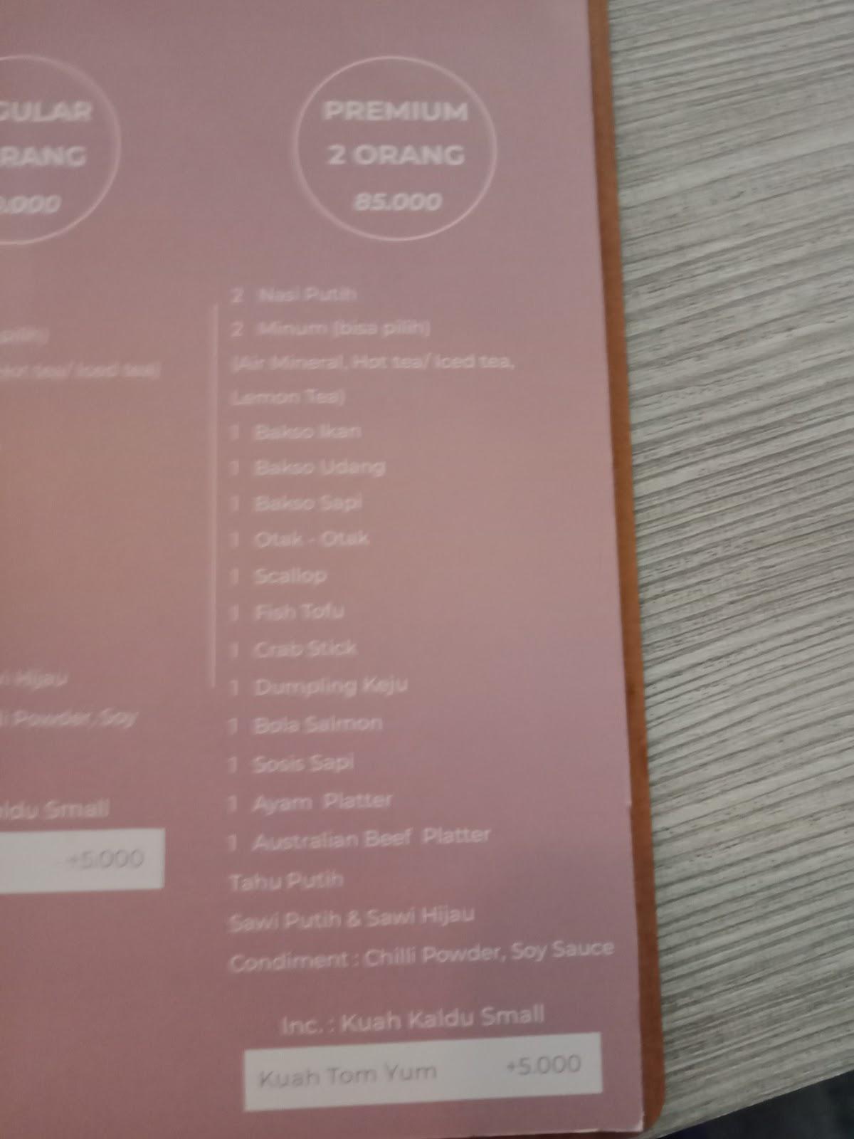 Menu at Hungrill Kitchen Barbecue and Suki, Semarang