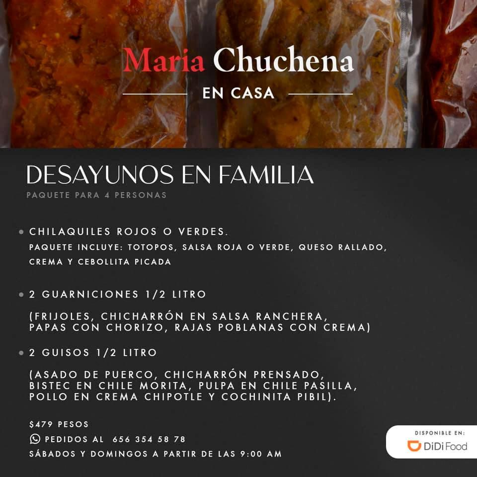 Menu at María Chuchena pub & bar, Ciudad Juarez