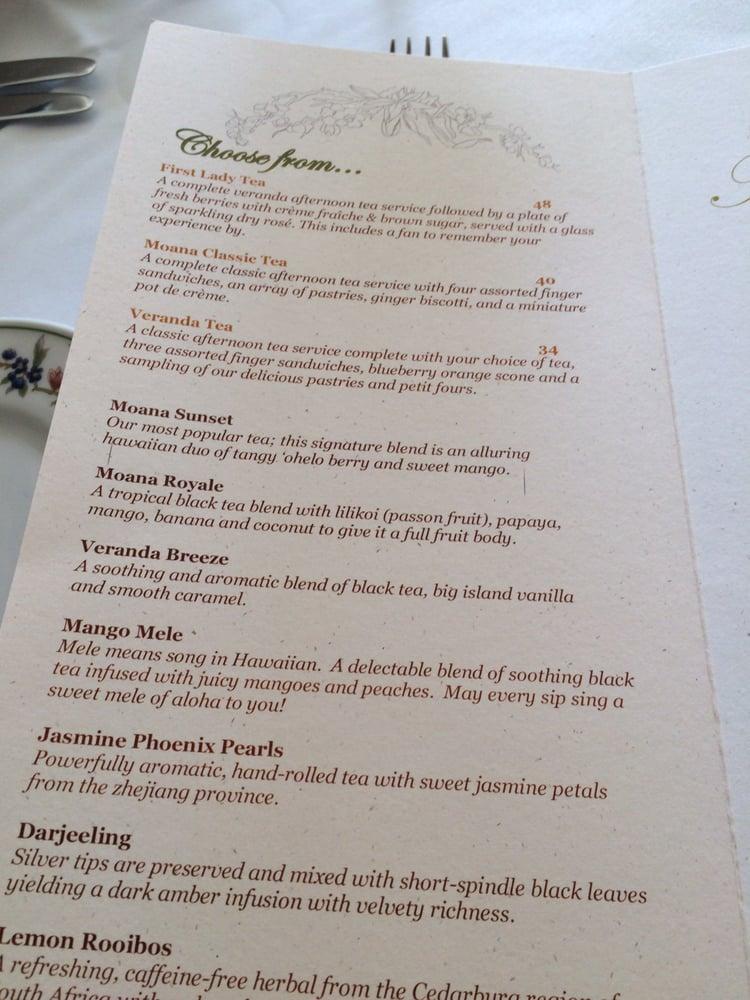 Menu at beachhouse at the moana steakhouse, Honolulu, Kalākaua Ave